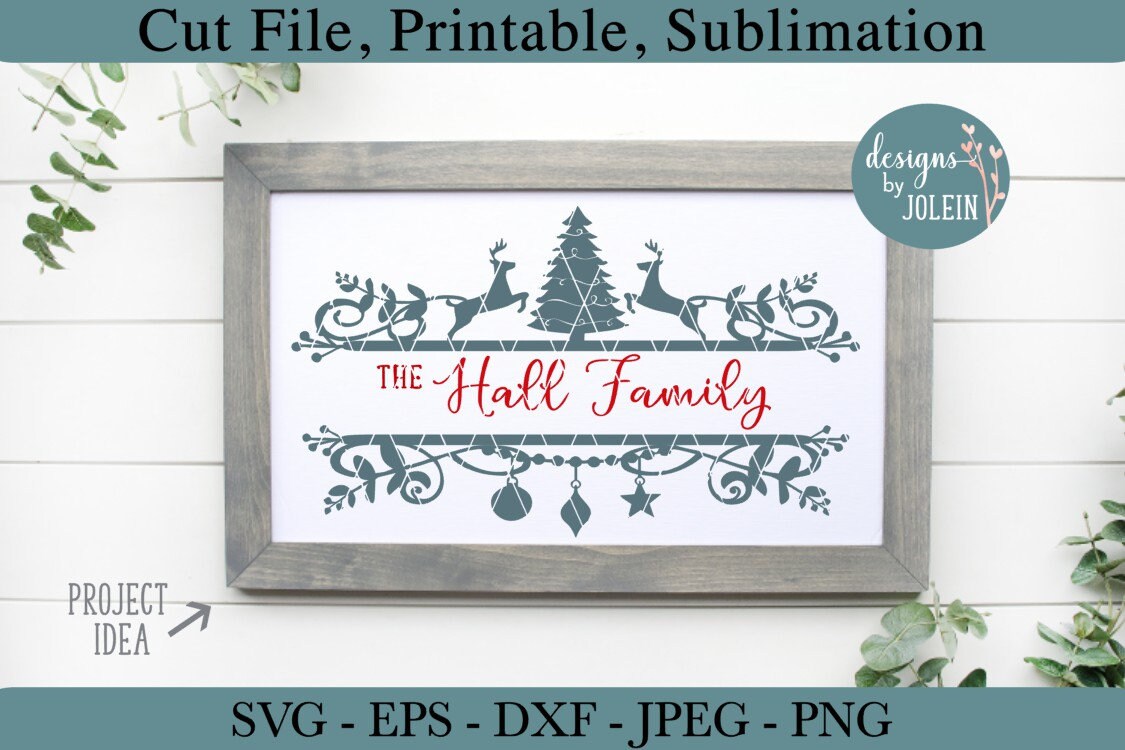 Split Christmas Designs SVG png eps jpeg dxf sublimation | Etsy