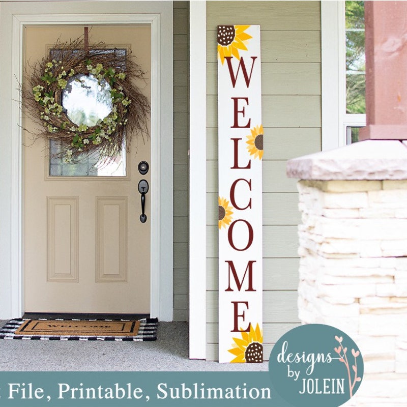 Sunflower Porch Sign - Etsy