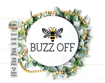 Buzz off Bee Pun Clip Art SVG - Etsy
