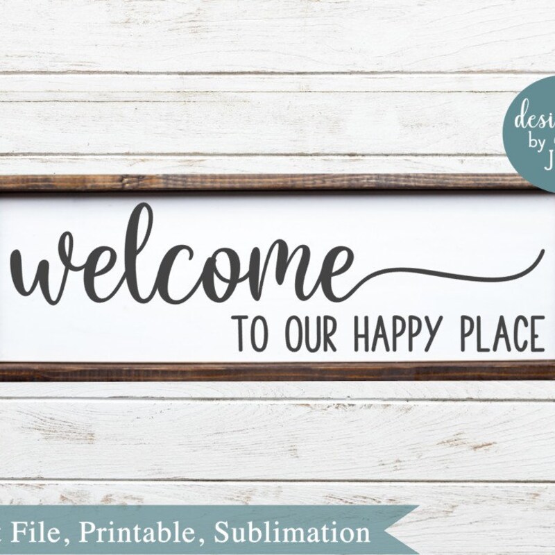 Our Happy Place Sign - Etsy