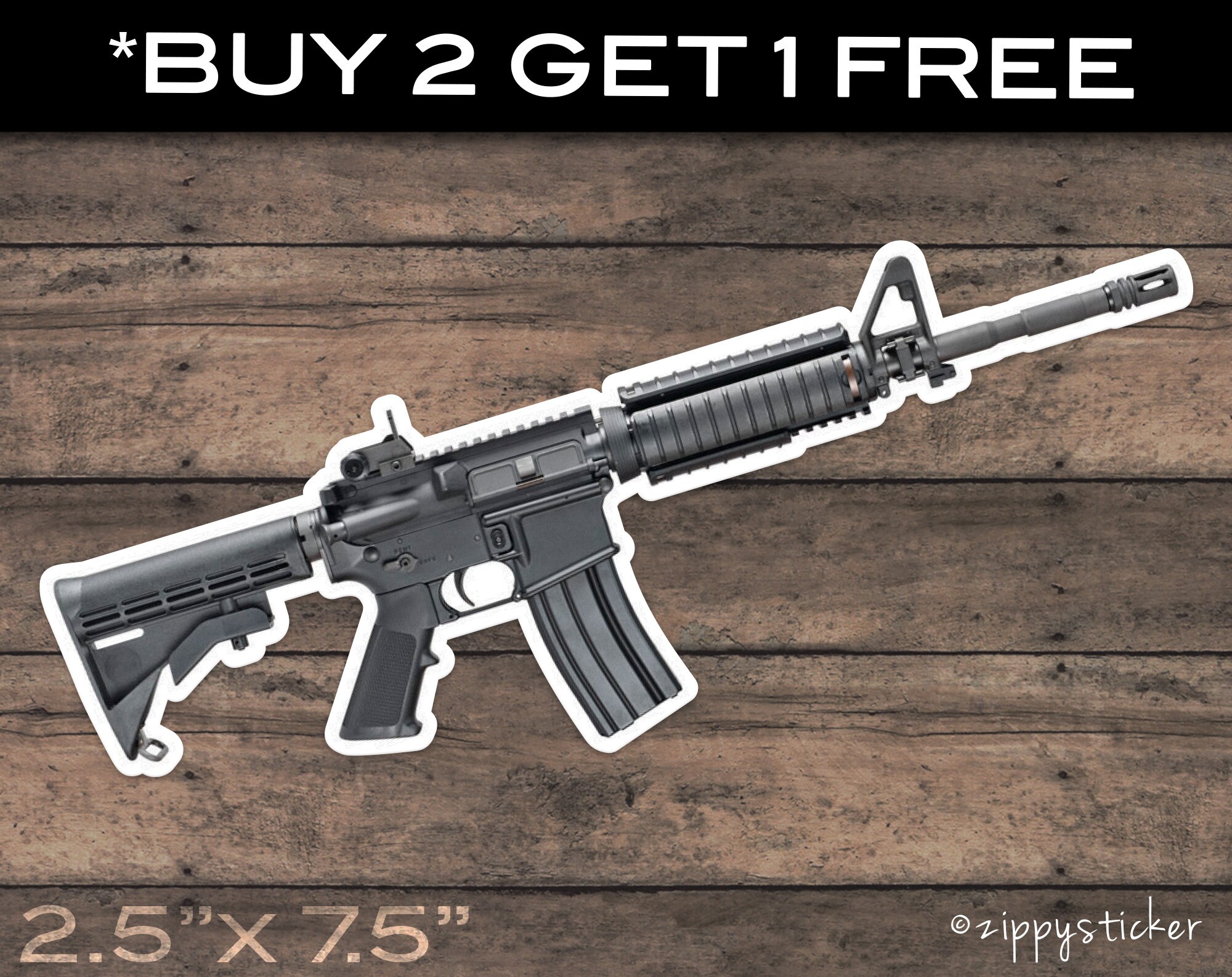 AR-15 Sticker Weatherproof Rifle Gun Firearm Military Decal | Etsy