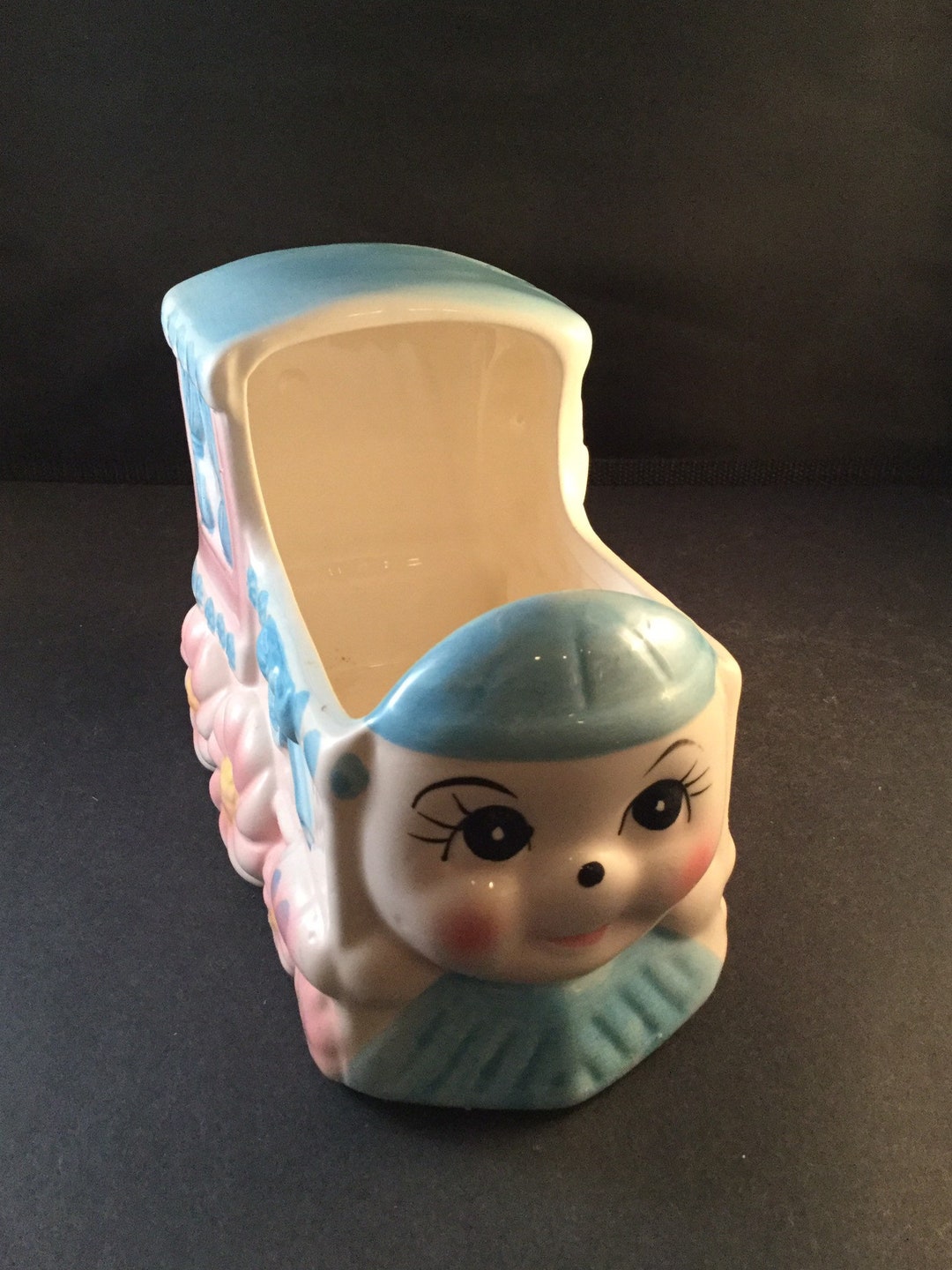 Vtg Kitsch Train Cradle Ceramic Vase Plante, Made in Japan - Etsy