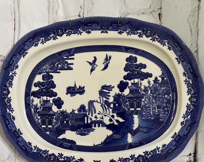 Royal Traditions Blue Willow Platter With Hanger - Etsy