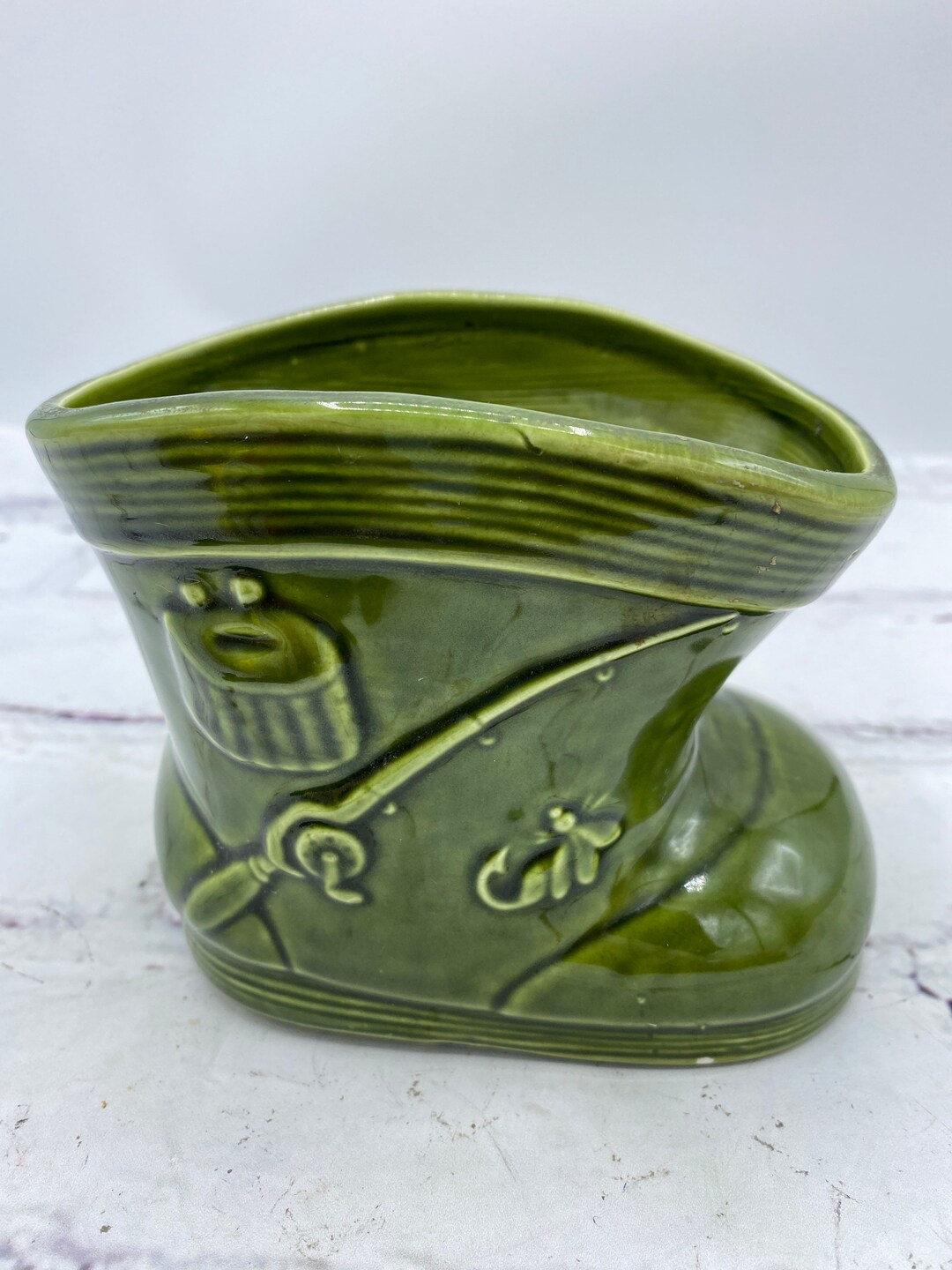 Vintage Japan Fishing Boot Planter Marked 5183 - Etsy