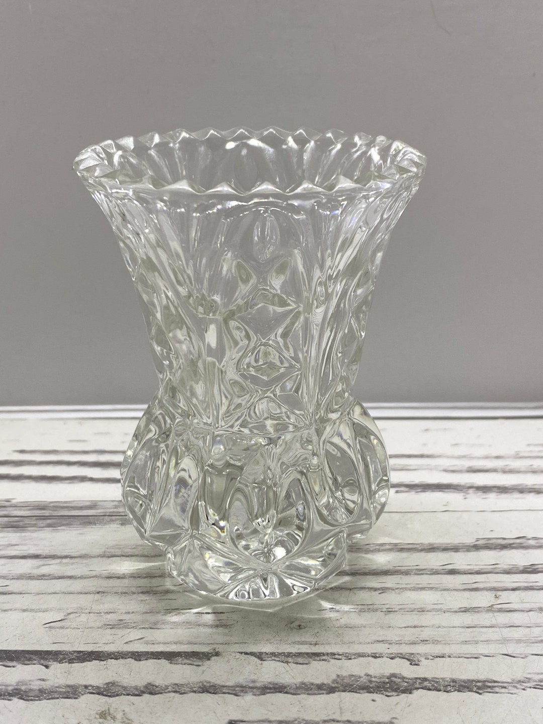 Hand Cut Crystal Bud Vase - Etsy