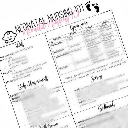 NICU Report Sheet Baby Nurse Brain Neonatal Nursing - Etsy