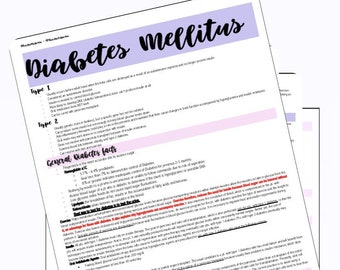 Diabetes Study Guide Med Surg Nursing School Notes Diabetes Mellitus ...