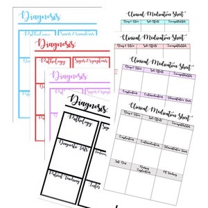 Clinicals Patient Templates (package of 8) - Nursing - Etsy