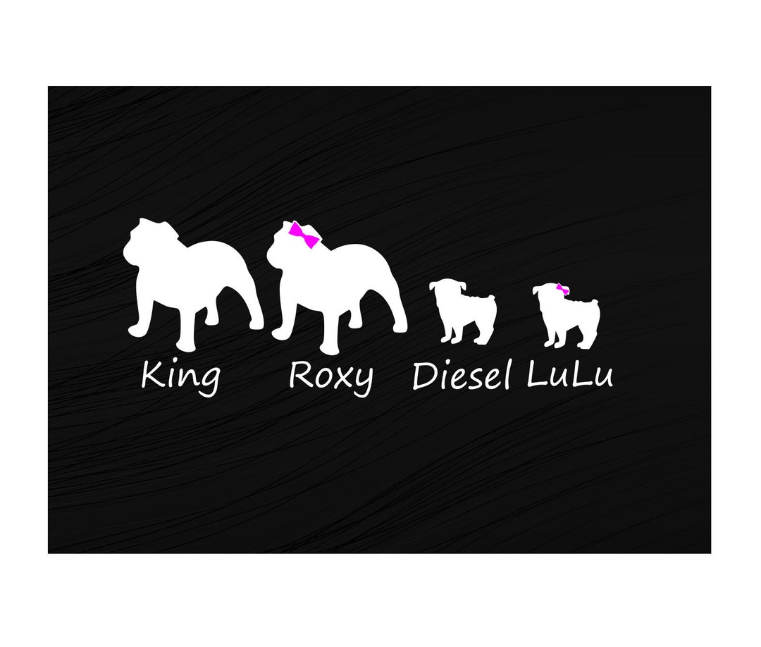 Custom Bulldog Window Decal - Etsy