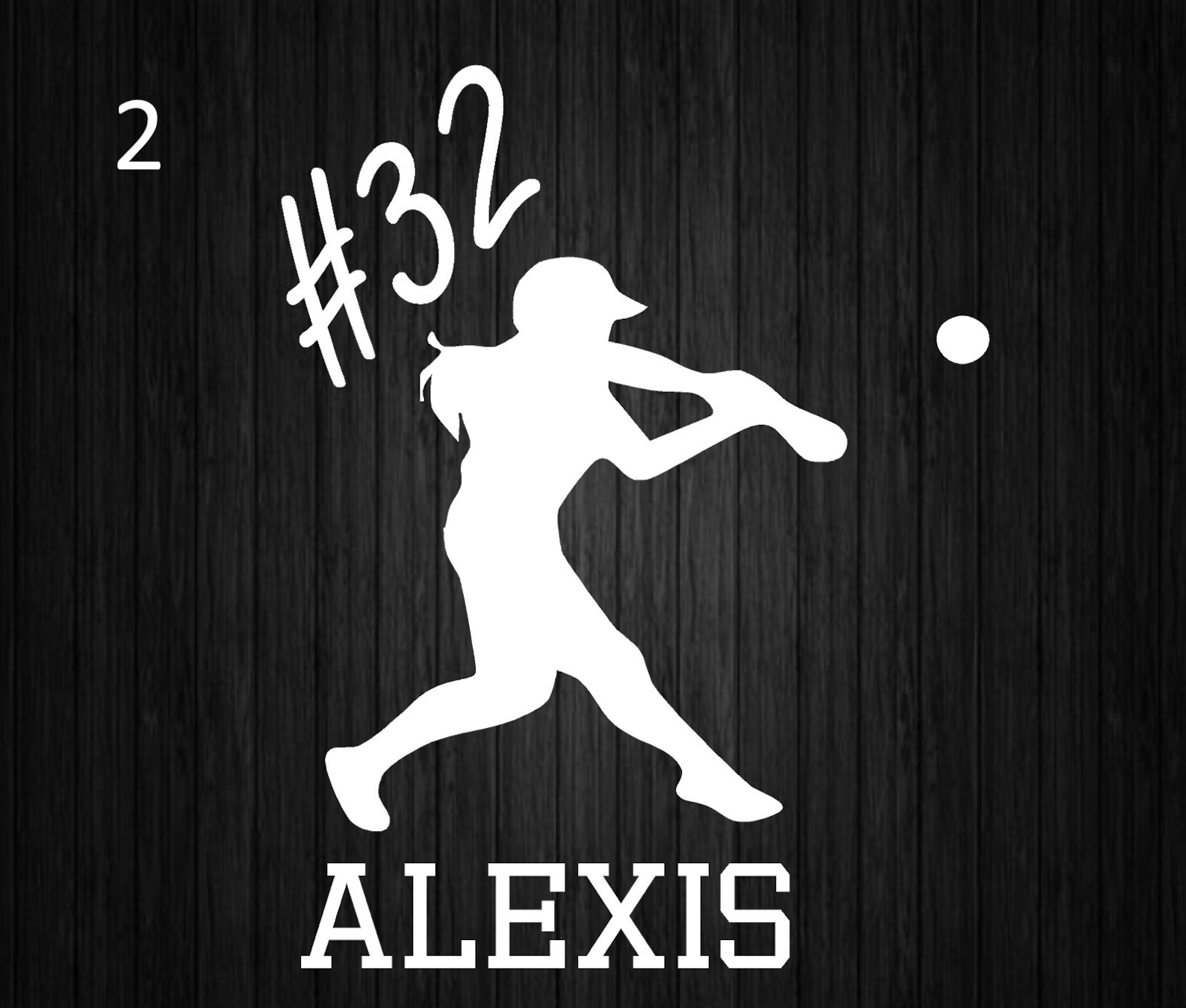Personalized Softball Decals Etsy