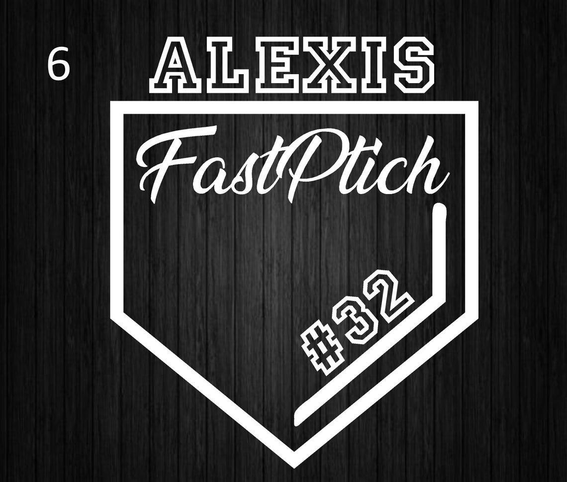 Personalized Softball Decals | Etsy