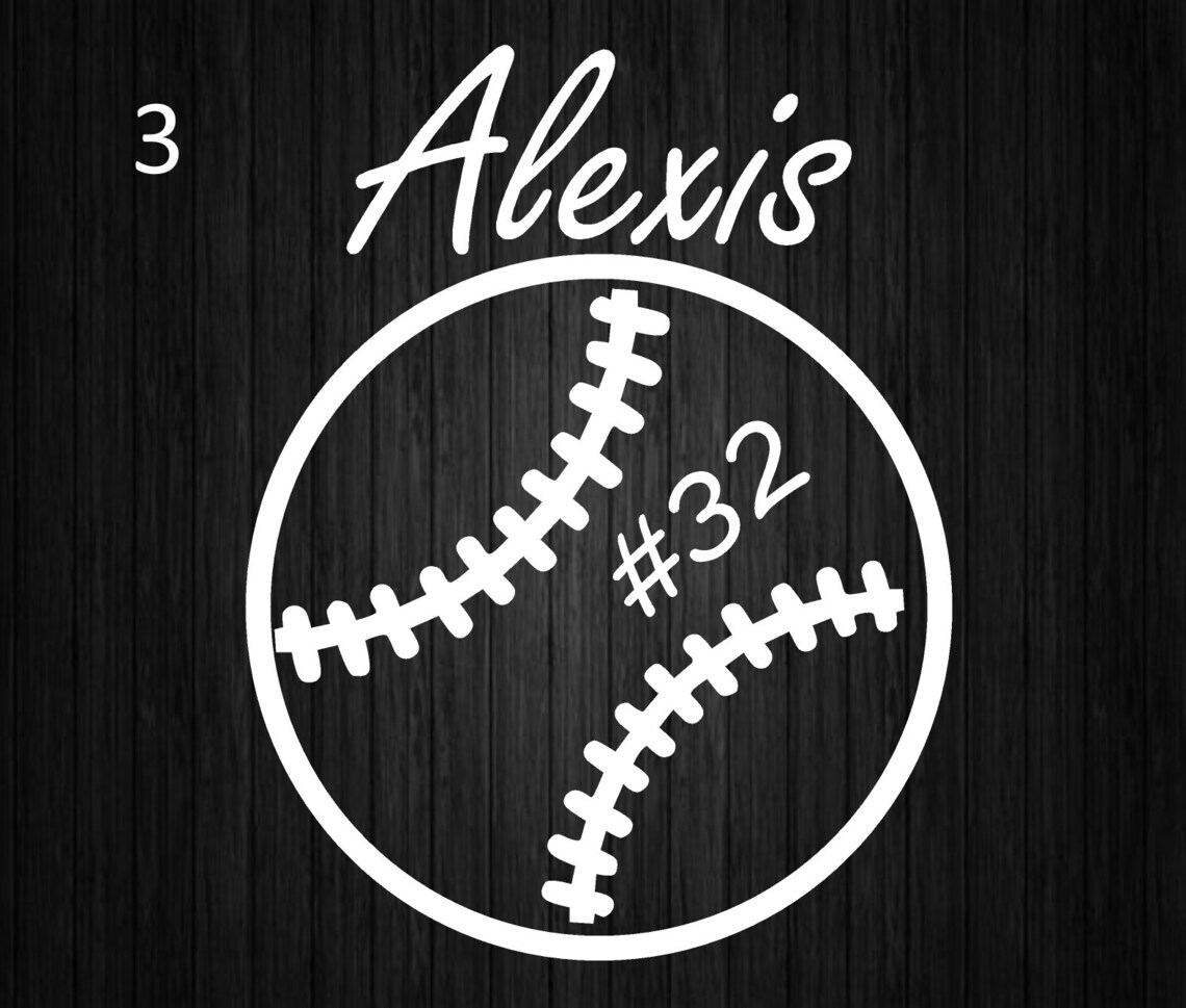 Personalized Softball Decals | Etsy