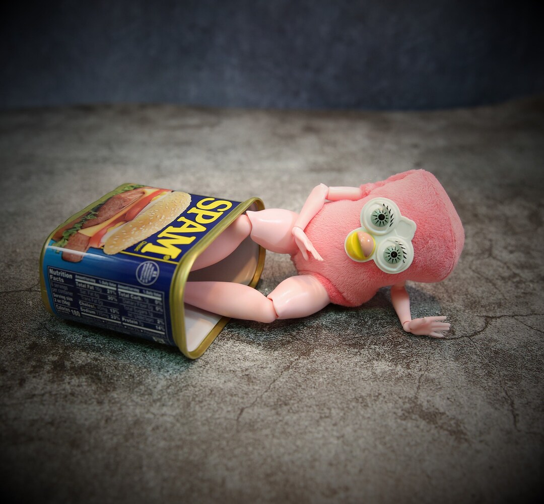 Custom Furby Oddbody Long Furby Canned Meat Handmade Art Plush Puppet ...