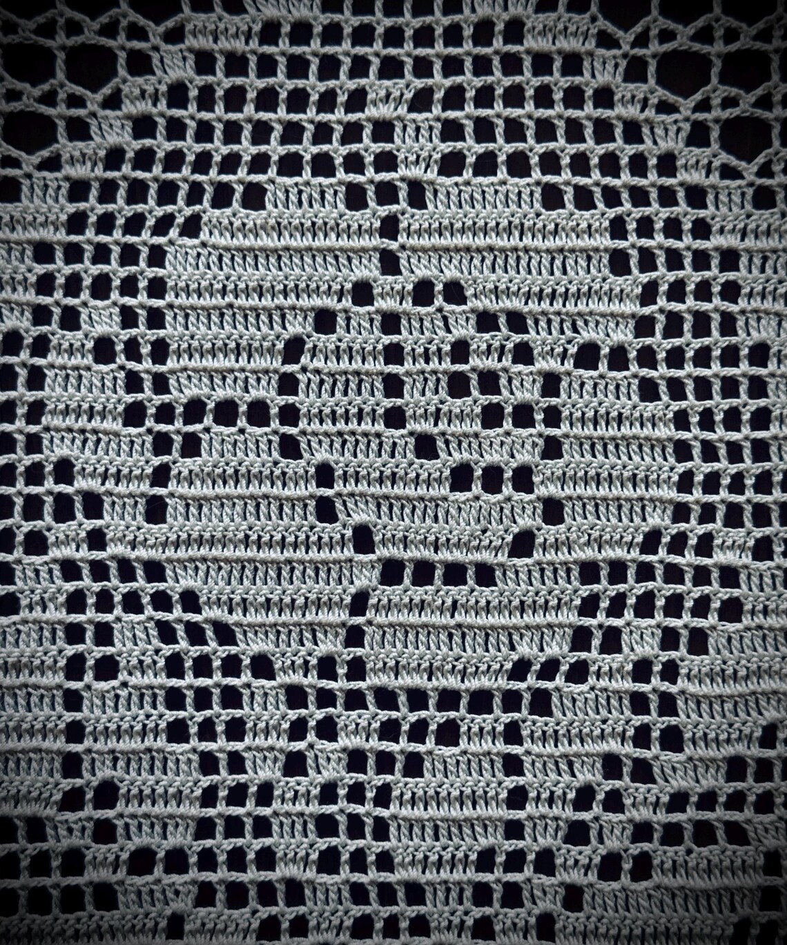 Filet Crochet Rose, Handmade Home Decor, Vintage Design, Ready to Ship ...