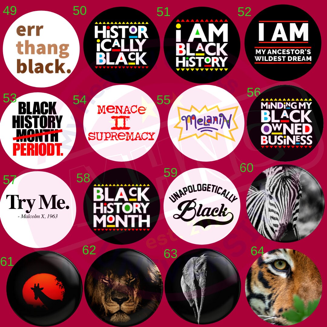 Mix & Match Button Pins Black Girl Magic Melanin African - Etsy