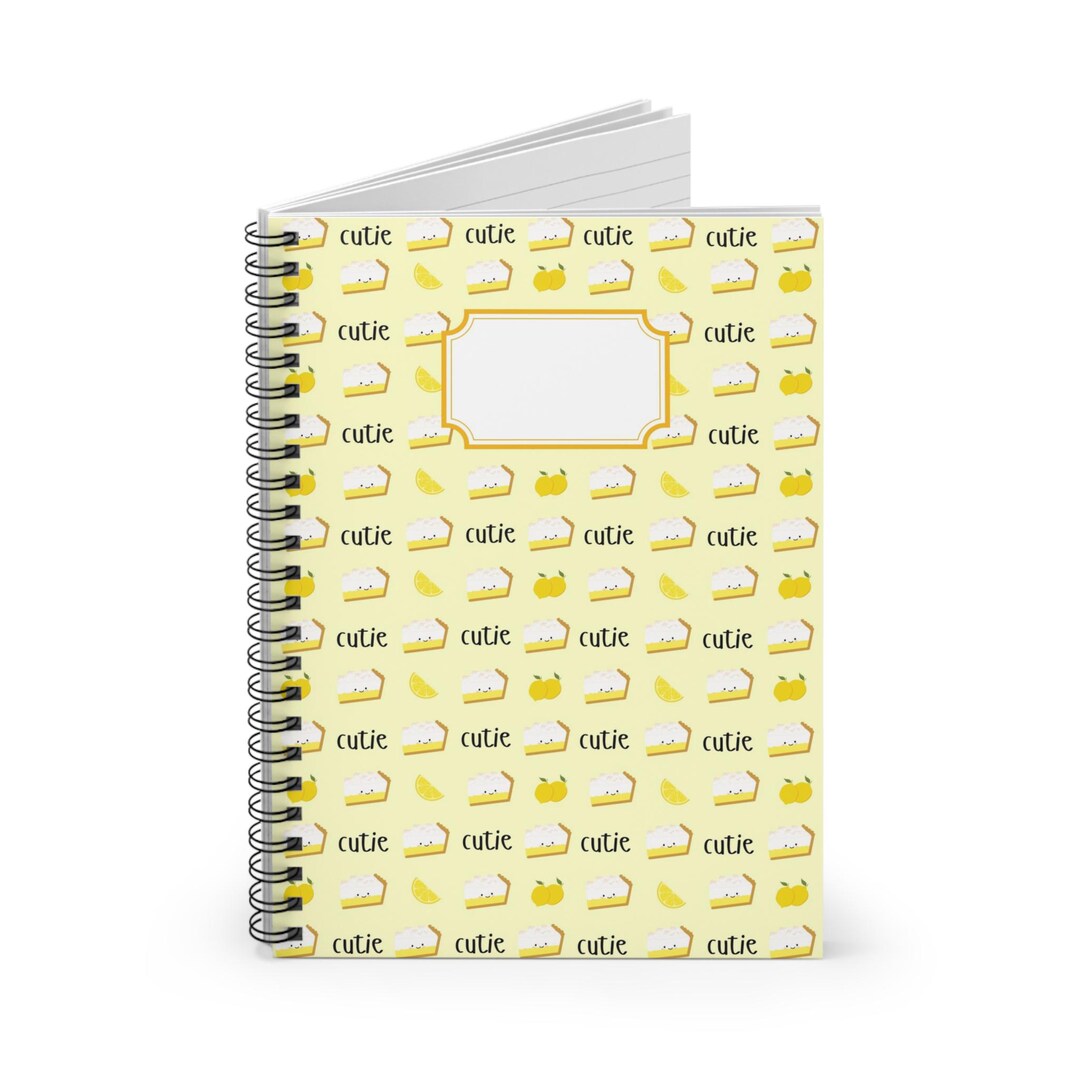 Spiral Notebook - Lemon Meringue Slice of Pie, Ruled Line Notebook ...