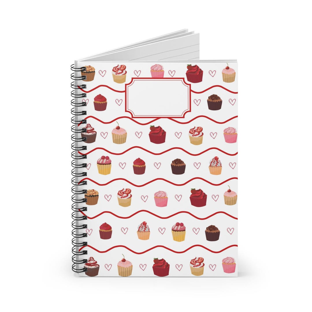 Cute Cupcake Spiral Notebook - Perfect for Baking Lovers, Journal for ...