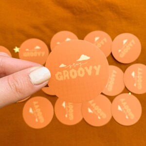 Groovy Vinyl Sticker Pack - Etsy