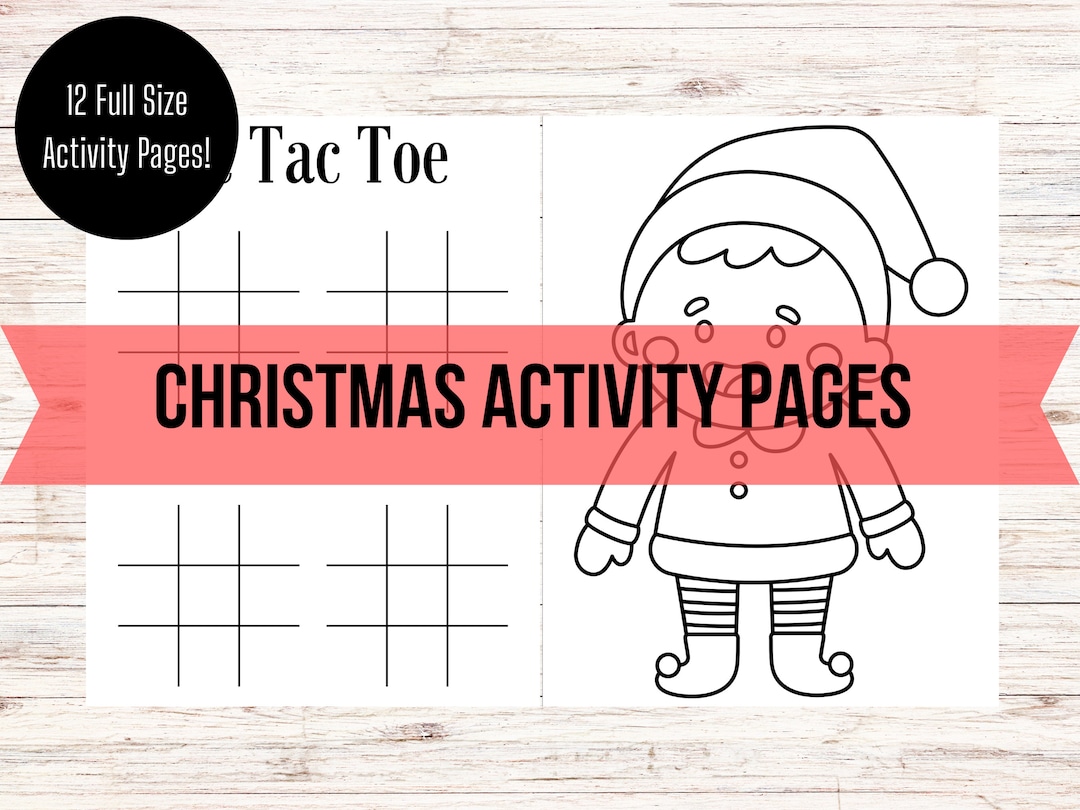 Christmas Activity Pages Printable Activity Pages Holiday - Etsy