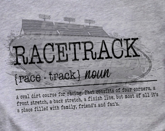 Racetrack Word Definition PNG Definition Racing Design - Etsy