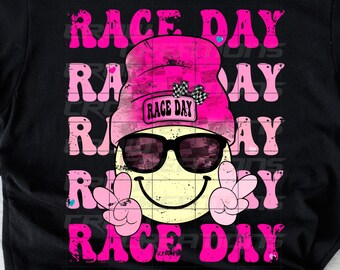 Racing Smiley Face Sublimation - Etsy