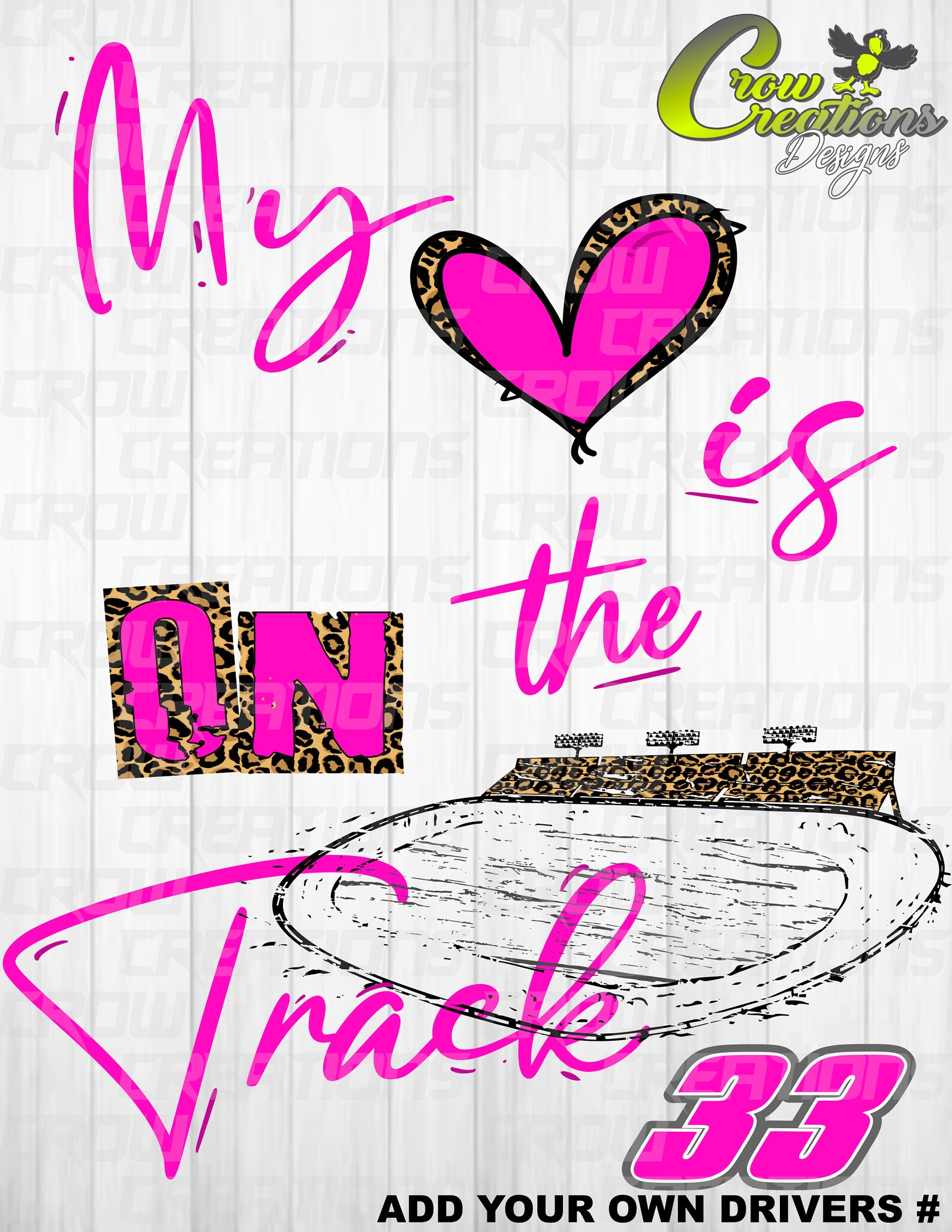 My Heart is on the Track Racing PNG Sublimation Racing | Etsy