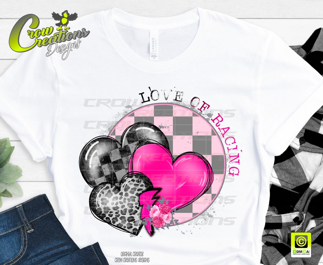 Love of Racing/checker Racing Hearts/racing Png/race Design/women’s ...