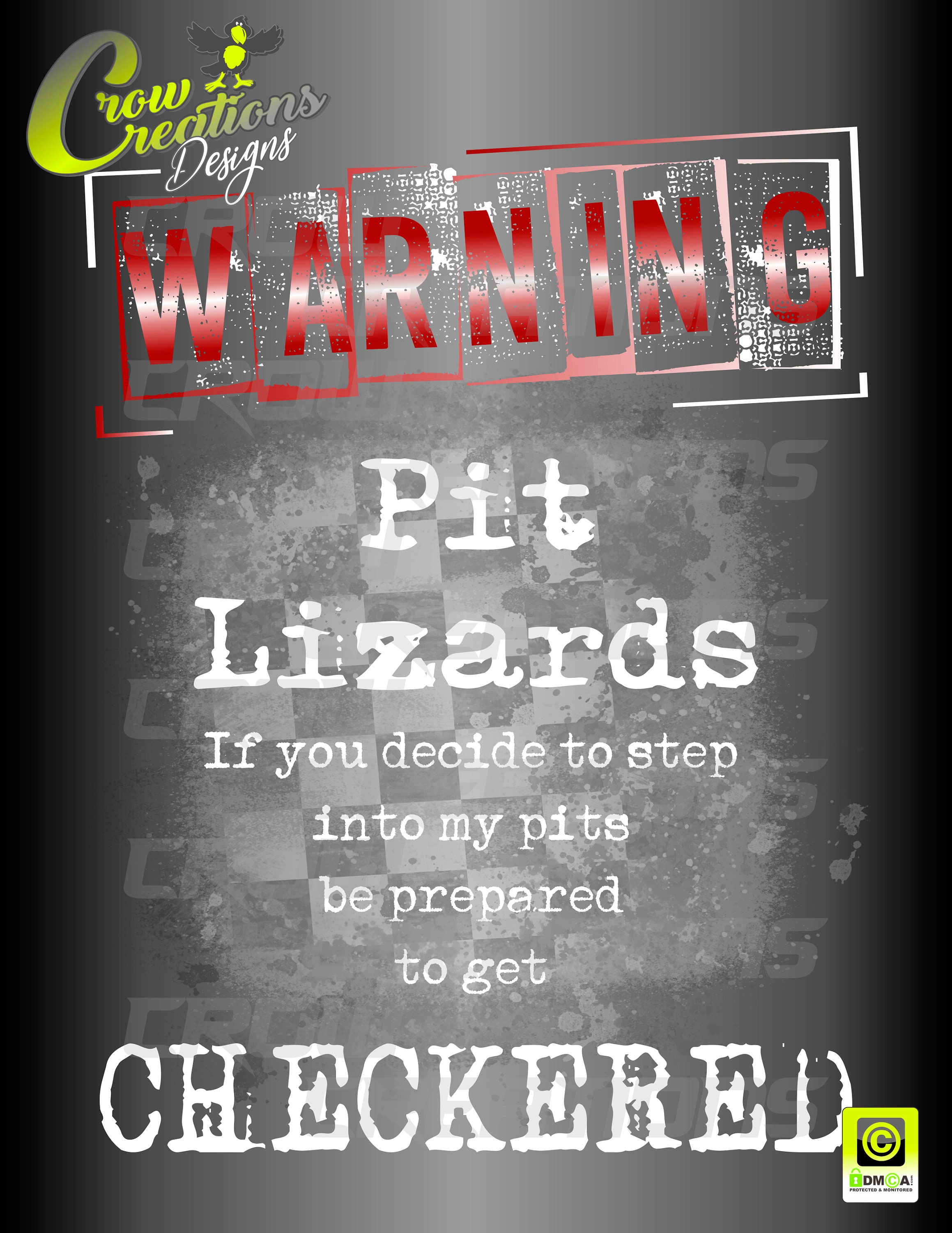 Warning Pit Lizards Pit Lizard Png Dirt Track Racing Racing - Etsy UK