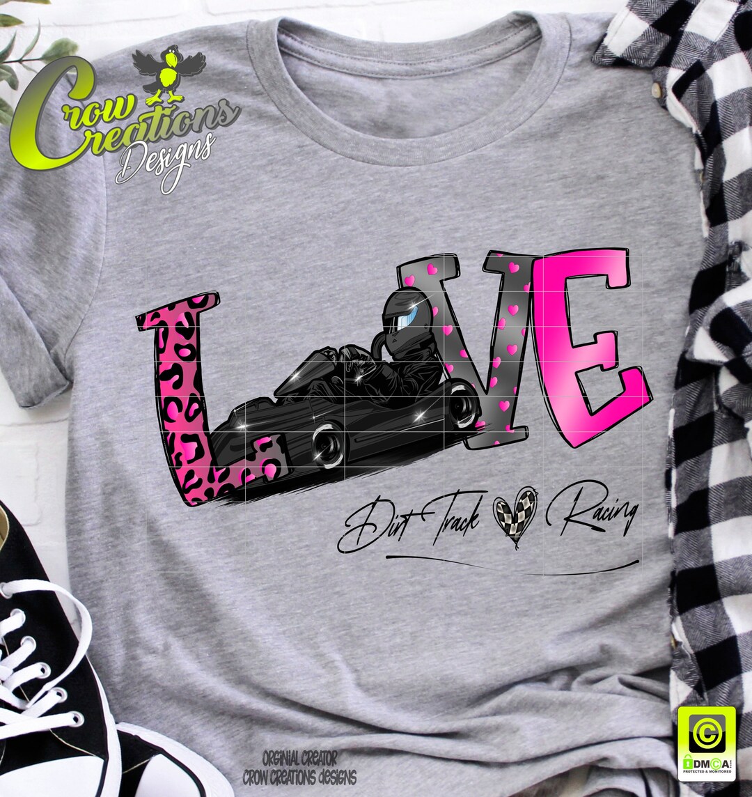 Love Go Kart Dirt Track Racing, Racing Sublimation Design, Racing PNG ...