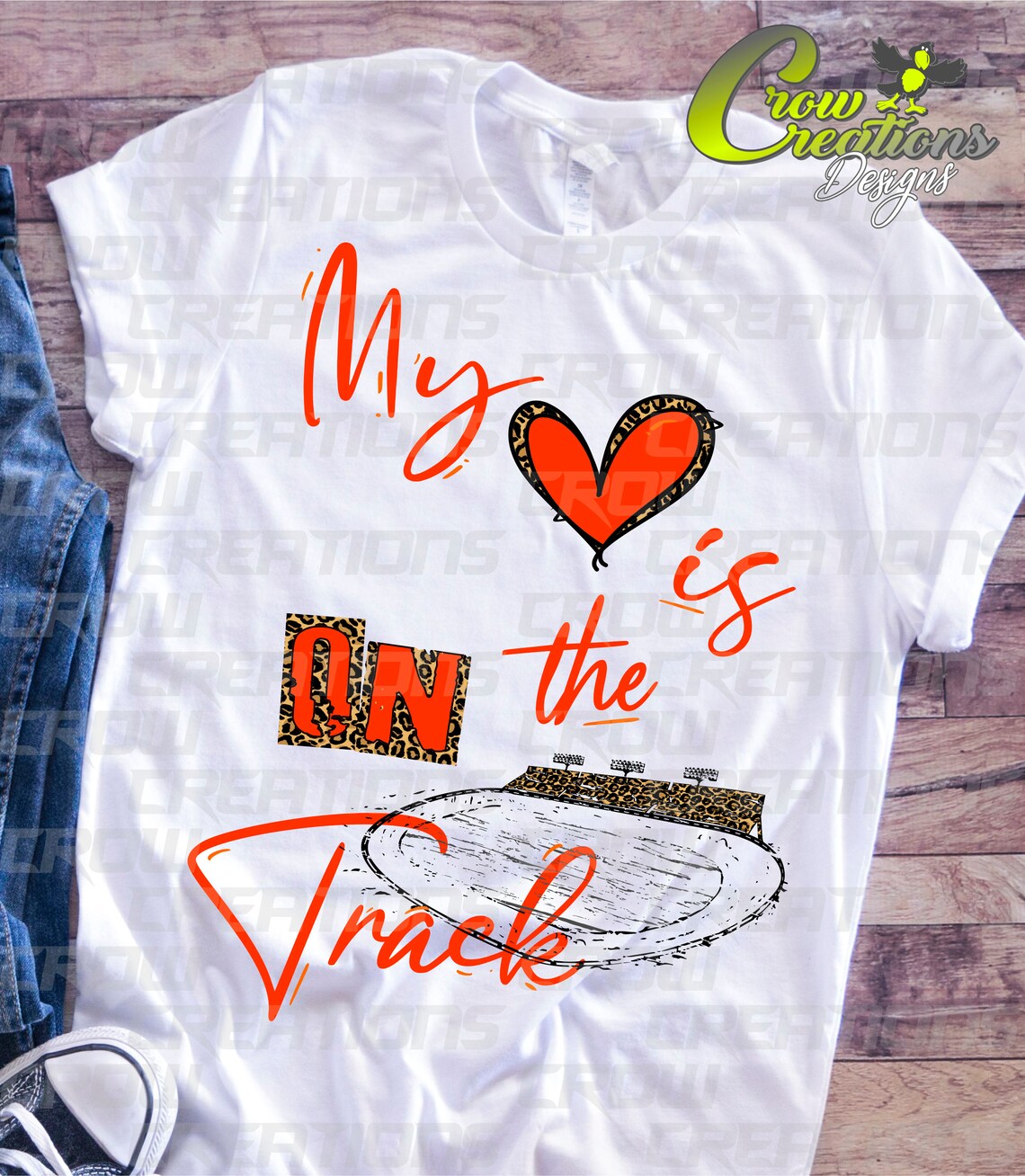 My Heart is on the Track PNG Sublimation Racing Design Dirt | Etsy