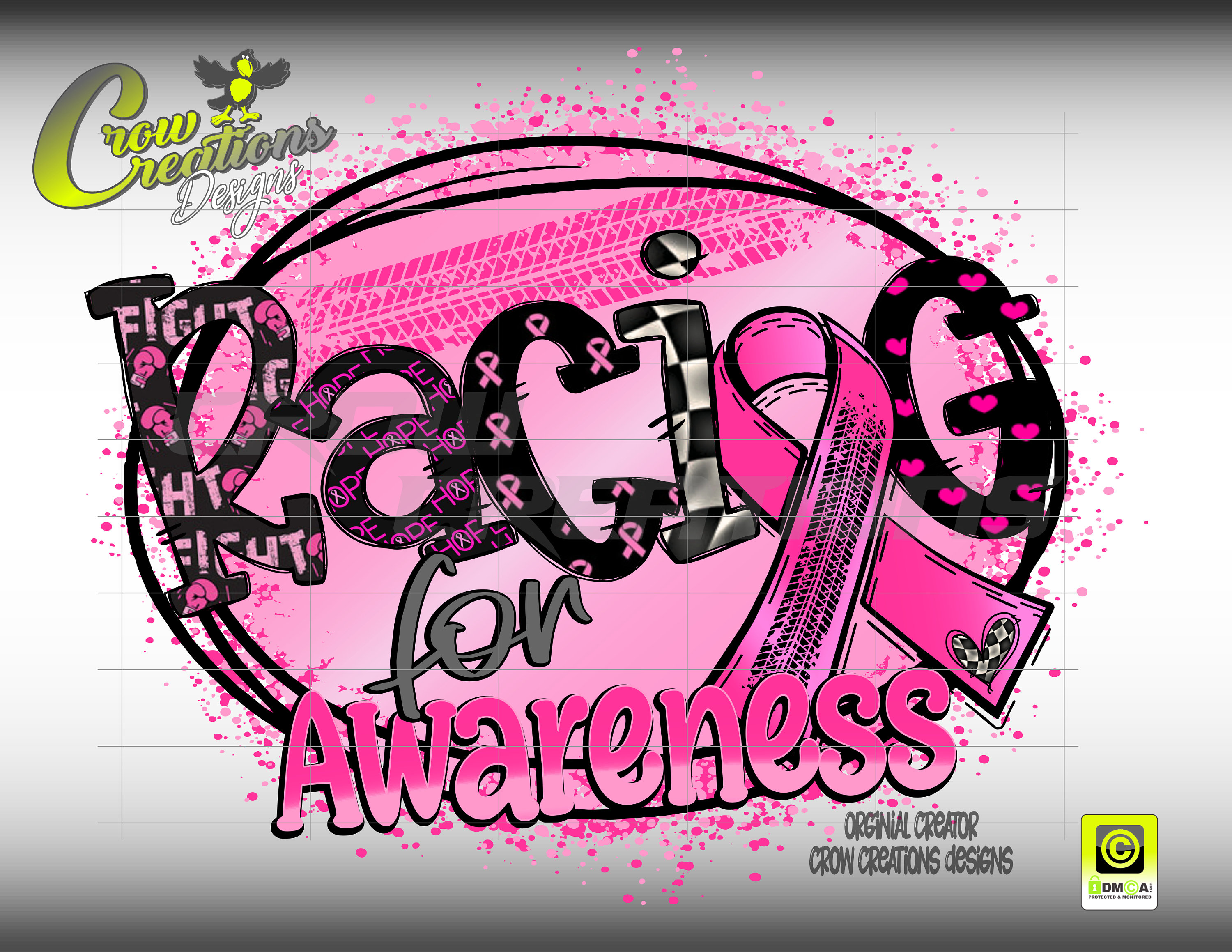 Racing for Awareness, Breast Cancer Awareness, Racing PNG, Sublimation ...