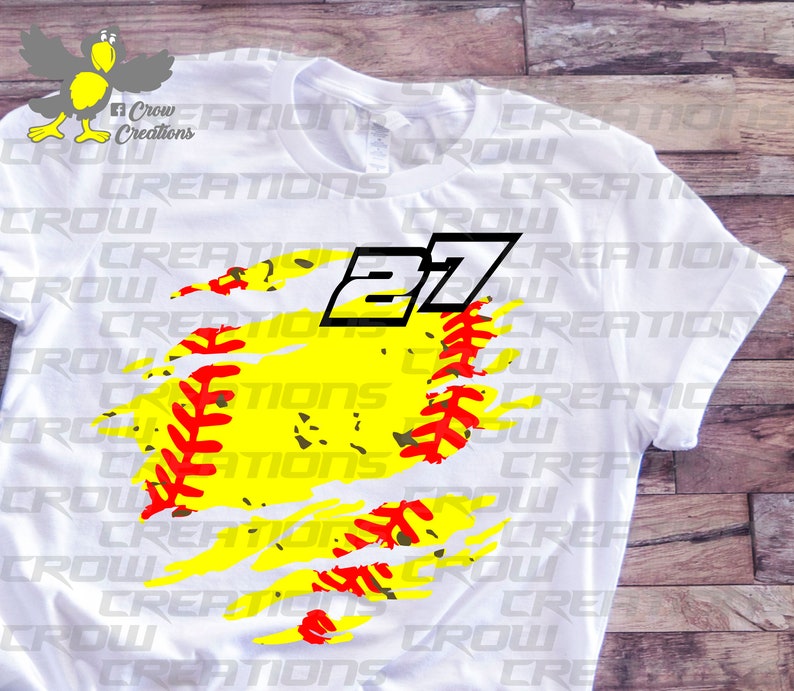 Torn Distressed Softball Sublimation Softball Png Softball - Etsy