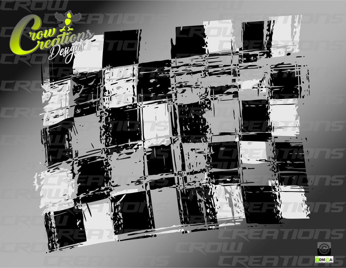 Checkered Flag Distressed Background Bundle, Digital Papers ...