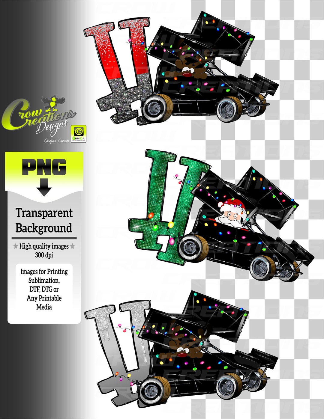 Ho Ho Ho Christmas Micro Midget/dirt Racing Christmas/christmas Racecar ...