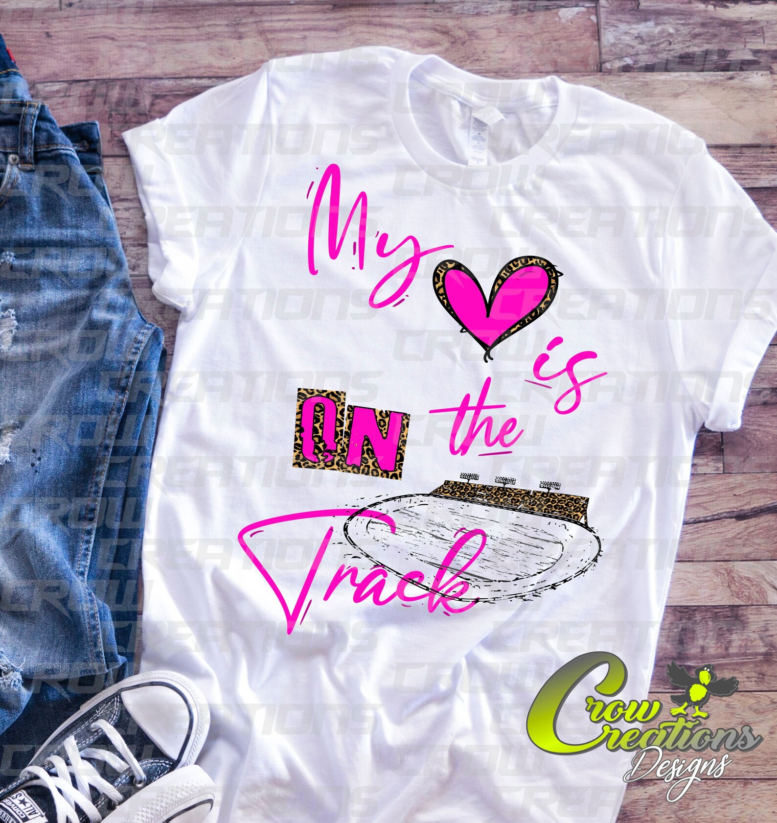 My Heart is on the Track Racing PNG Sublimation Racing | Etsy