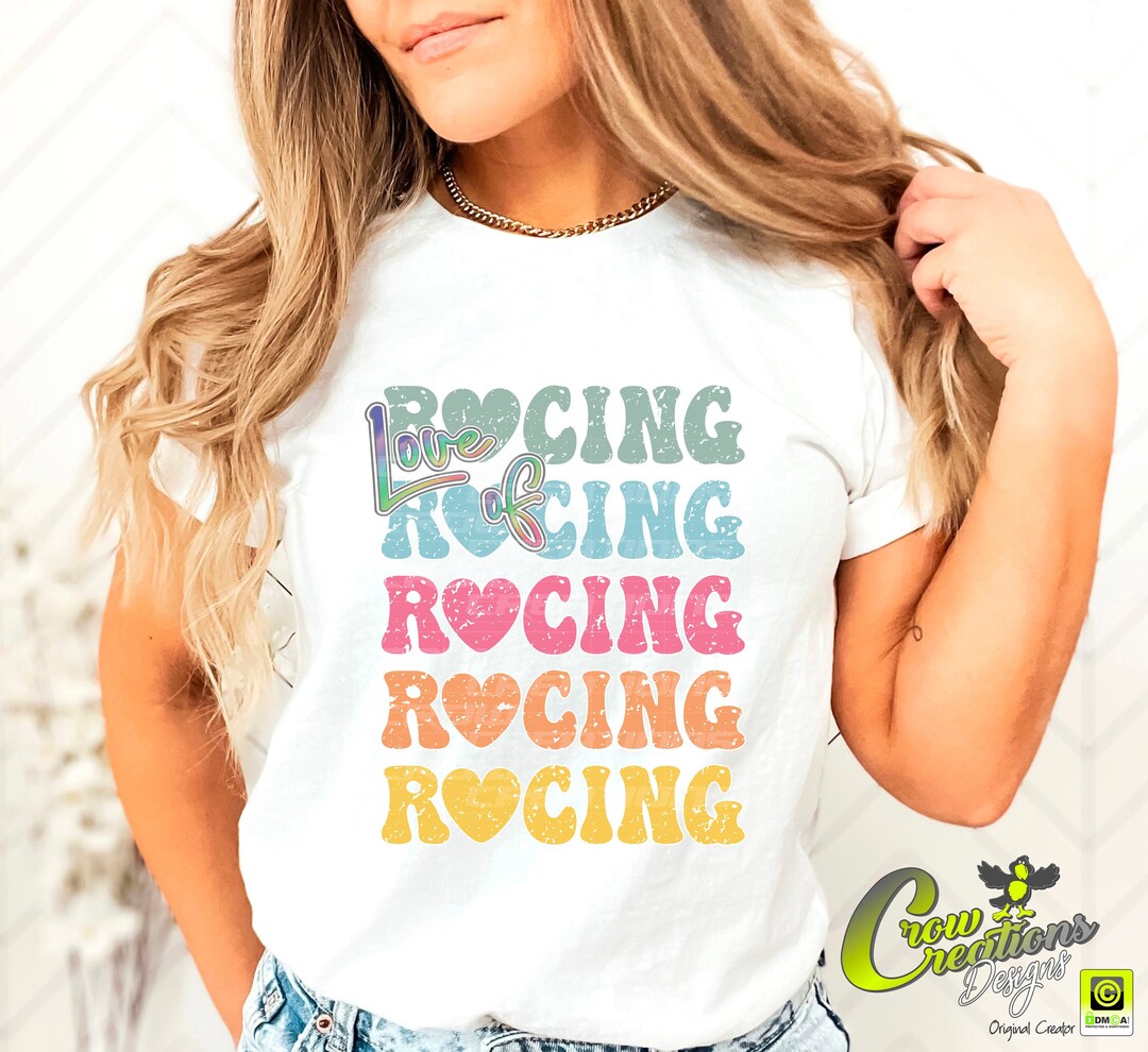 Love of Racing Groovy Retro Png/trendy Race Png/racing Shirt Design ...
