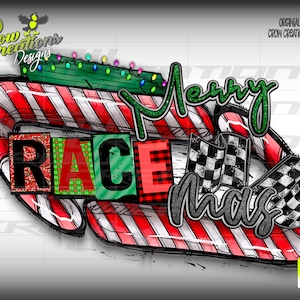 Merry Racemas/candy Cane Christmas Race Tracks/christmas Race Shirt ...