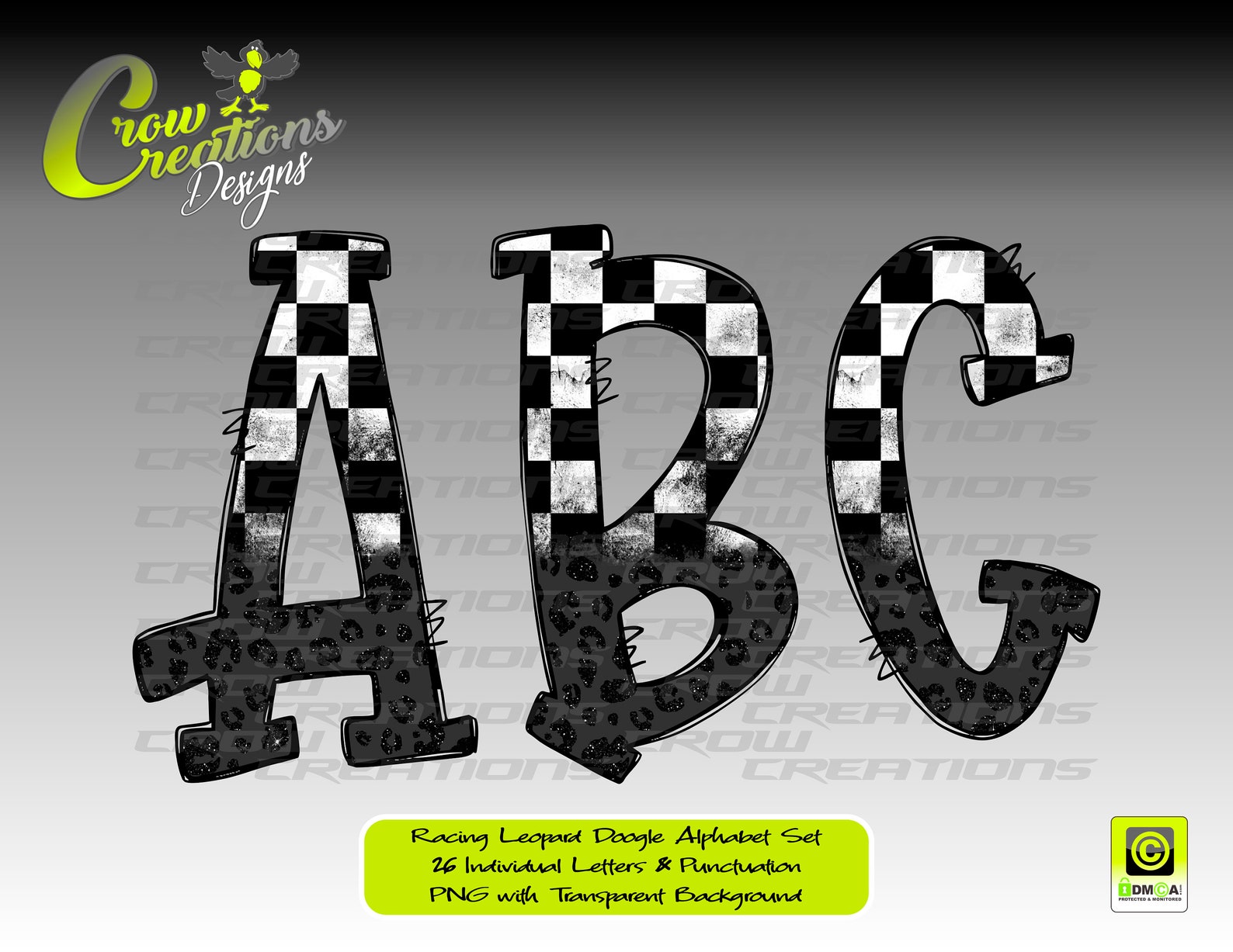 Checkered Leopard Racing Letters Png/race Alphabet Letters/racing ...