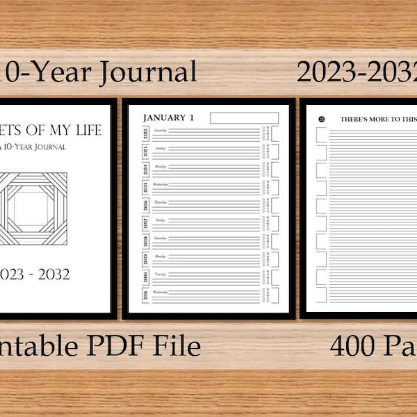 Diary 2023 Printable - Etsy