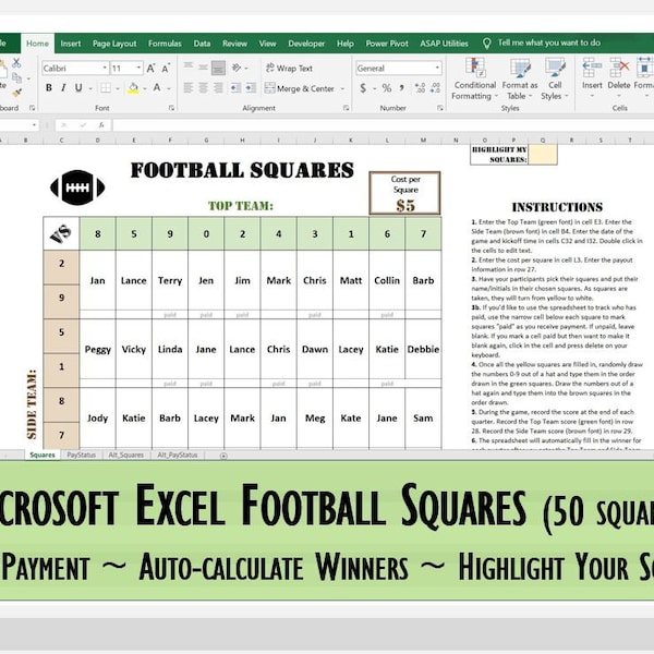 Football Grid - Etsy