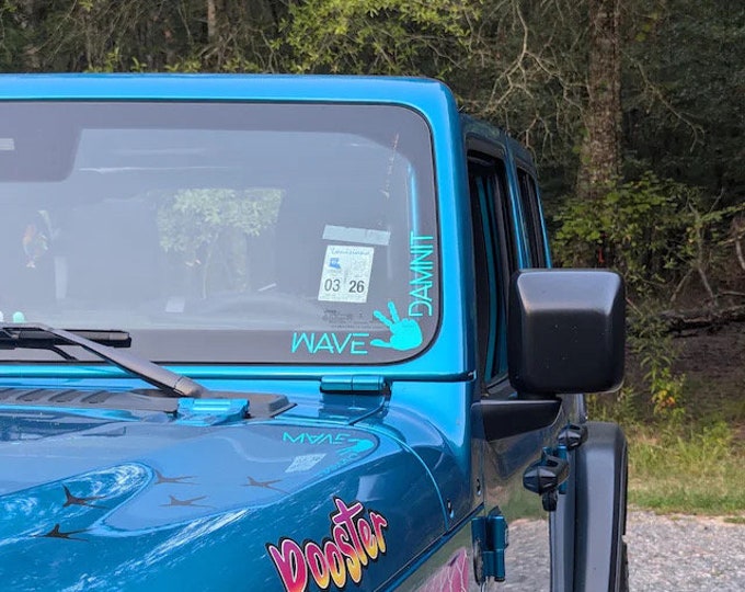 JEEP WEEK | Jeep Wave | Wave Dammit | Jeep Decal - Etsy