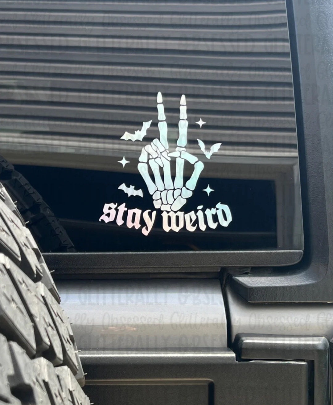 Stay Weird, Stay Weird Decal, Goth Decal, Skeleton Decal, Skeleton Hand ...