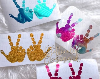 Set of 2 Hand Wave Peace Wave Decal for Side Mirrors - Wave Decal ...
