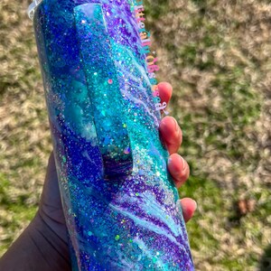 Glitter Swirl Tumbler, Stanley Glitter Tumbler, Epoxy Glitter Tumbler ...
