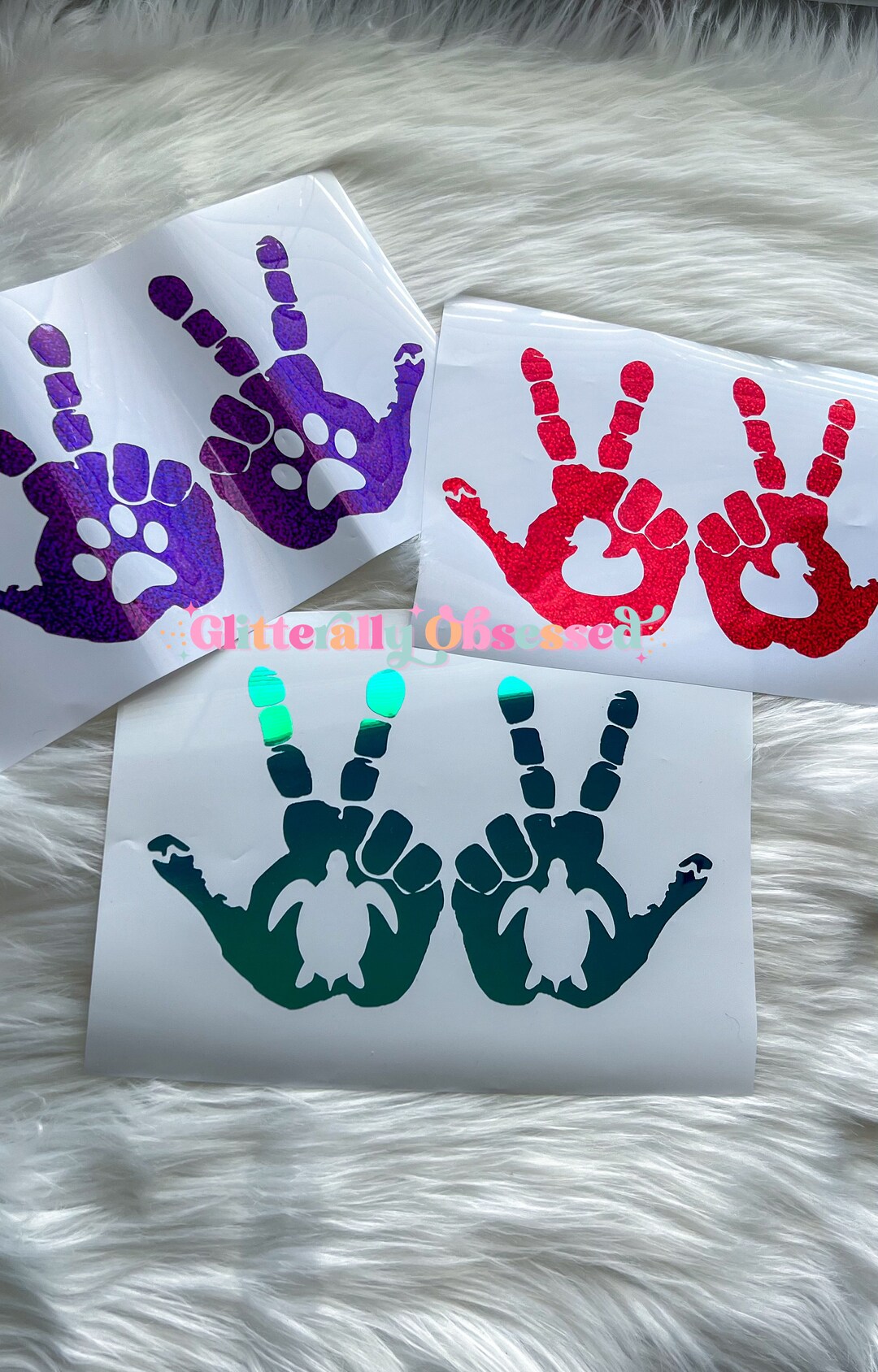Set of 2 Hand Wave Peace Wave Decal for Side Mirrors - Wave Decal ...