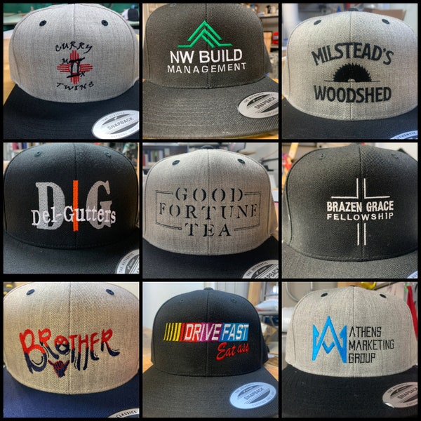 Custom Flat Bill Hat - Etsy