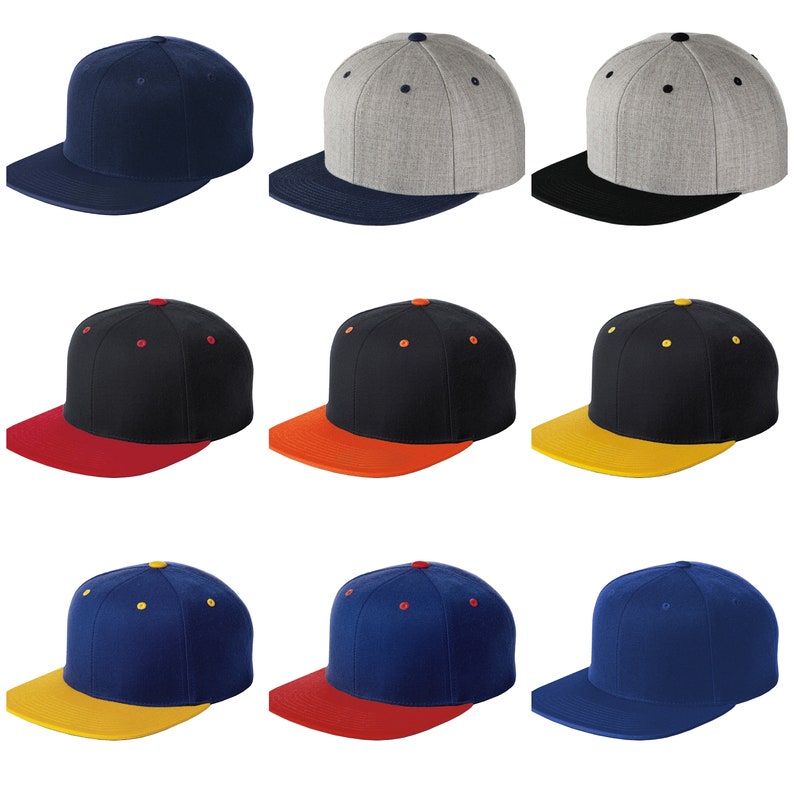 CUSTOM Flat Bill Snapback Cap - Etsy