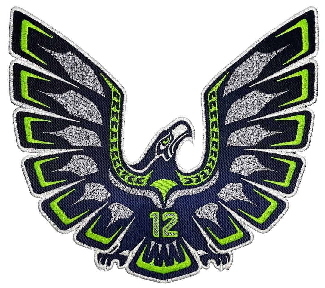 Seattle Tribal Hawk Iron on Embroidered Patch - Etsy