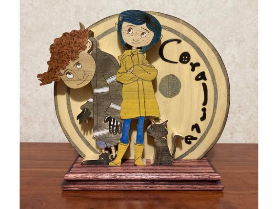 Wooden Standing Coraline & Wybie Glow in the Dark Plaque | Etsy