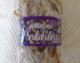 Sewing & Fiber Patons Pebbles WHITE ROCK Super Bulky Wool Blend Yarn ...